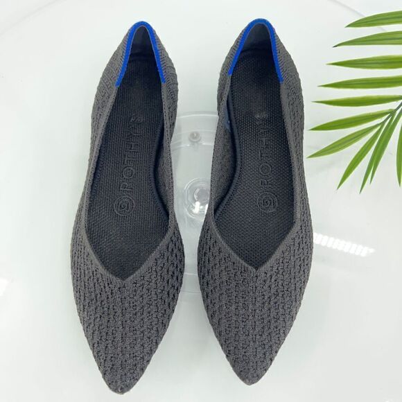 Rothy's | Shoes | Rothys Womens The Point Flats Size 6 Black Honeycomb ...